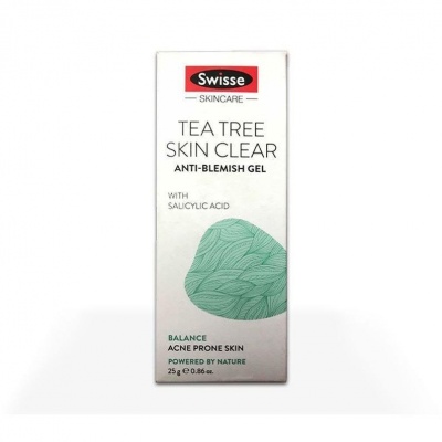 Swisse Tea tree Skin clear Anti blemish gel 茶树祛痘凝胶 25g_美妆护肤_好的代购店